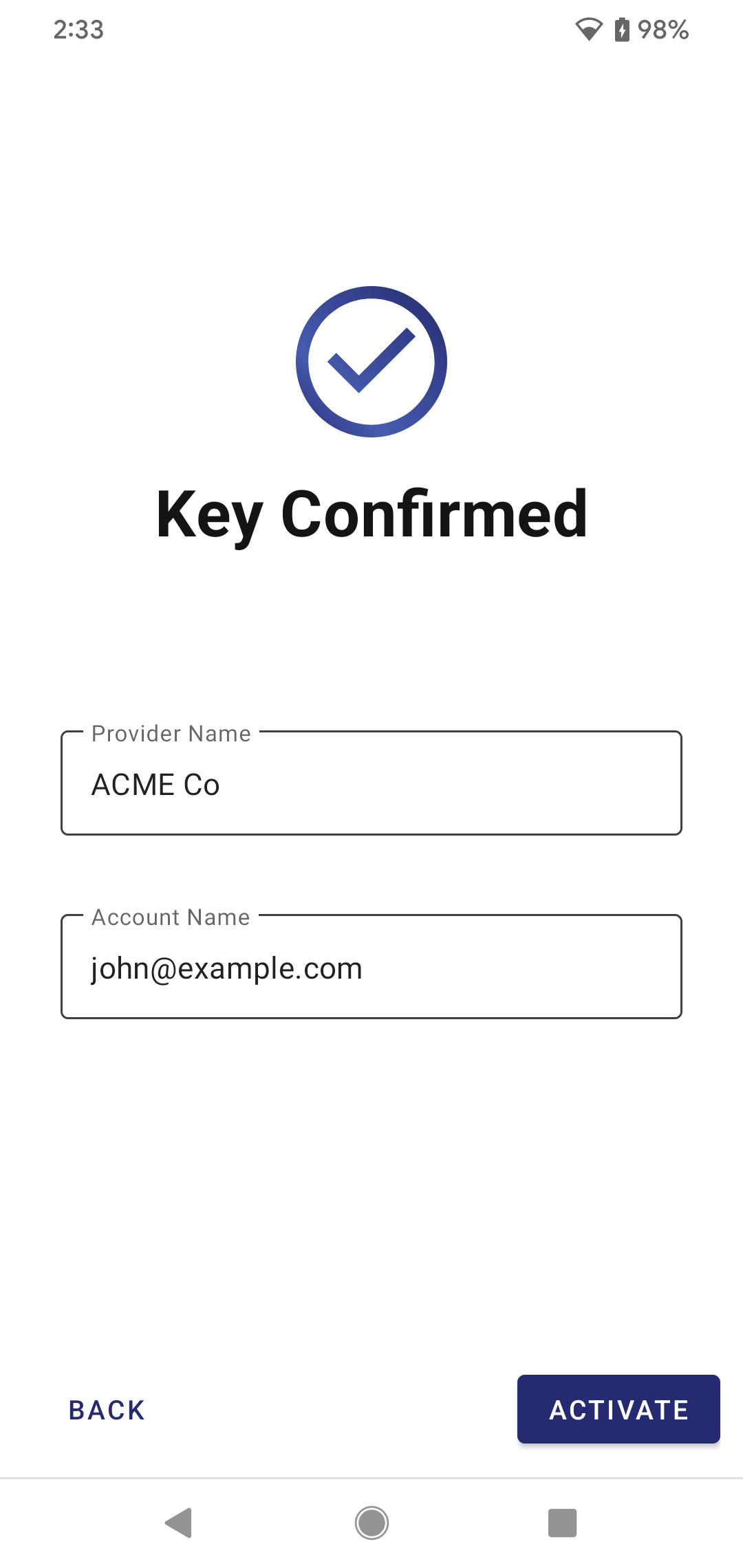 Third-party tokens on Android