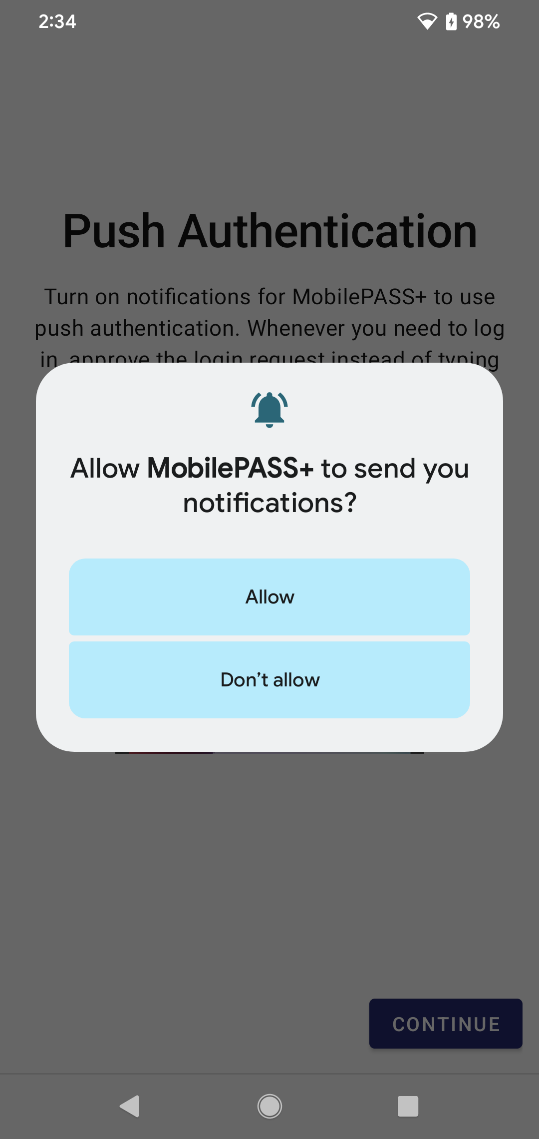 Enroll MobilePASS+ on Android