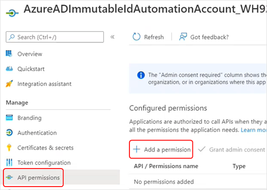 Add immutable ID to users in Azure AD